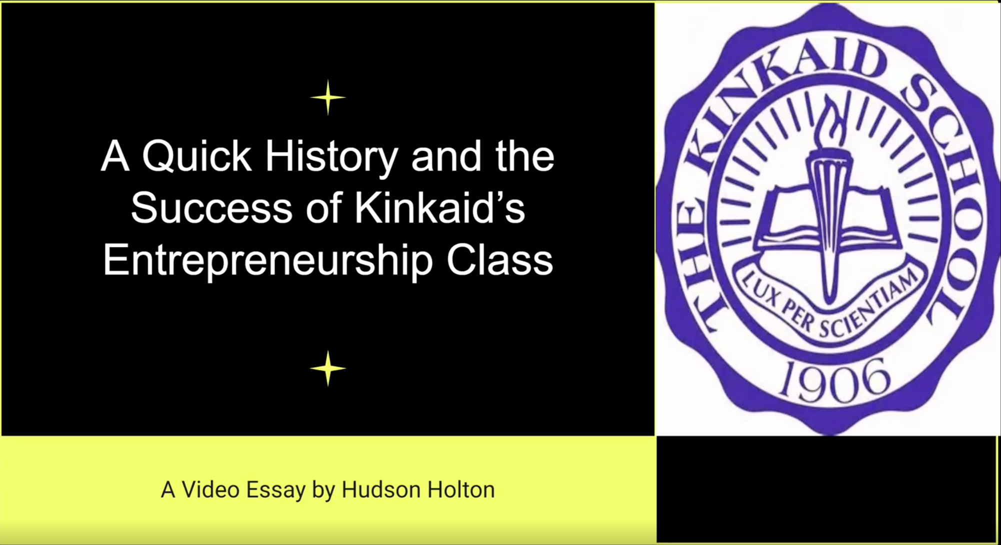 The history of entrepreneurship at Kinkaid – The Falcon